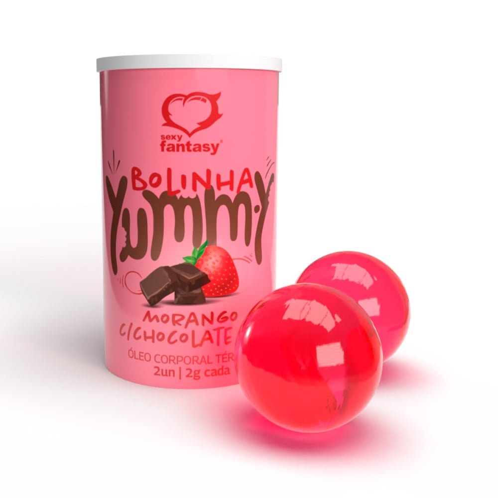Bolinha Yumm.y Hot Capsula Beijável Com 2 Unid Sexy Fantasy
