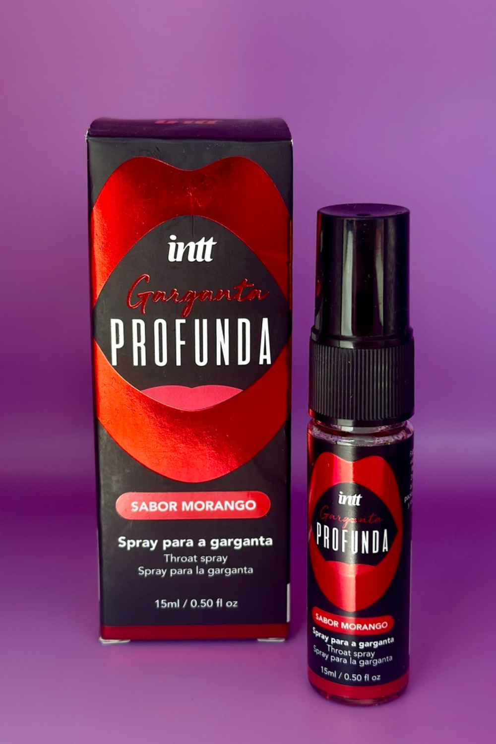 Spray Garganta Profunda Sabor Morango Intt