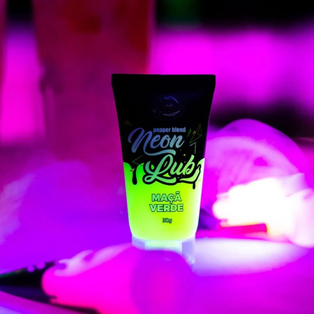 Neon Lub Gel Lubrificante Comestível 30g Brilha Na Luz Negra Pepper ...