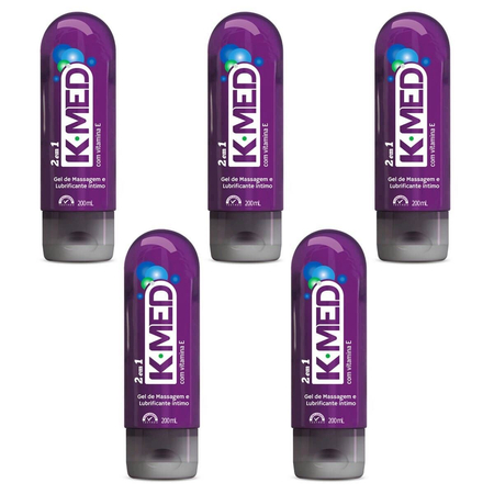 Pack 5 Unidades K-med Joy 2 Em 1 Lubrificante íntimo 203gr Cimed