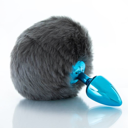 Plug Azul Com Pompom Pelúcia Hard