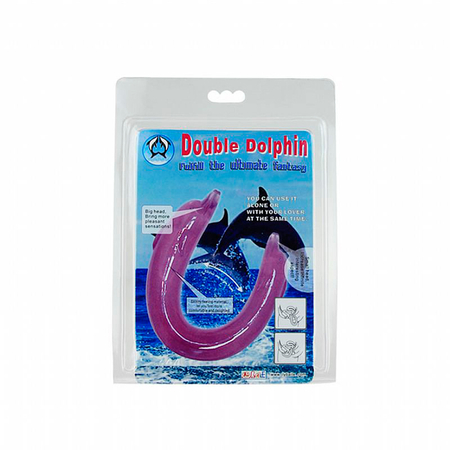 Dildo Duplo Em Formato De Golfinho Double Dolphin Baile Sexy Import