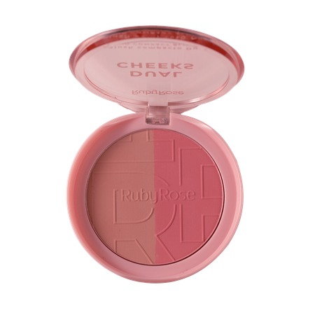 Dual Cheeks Blush Compacto Ivory/bronze Hbm03-4 Ruby Rose