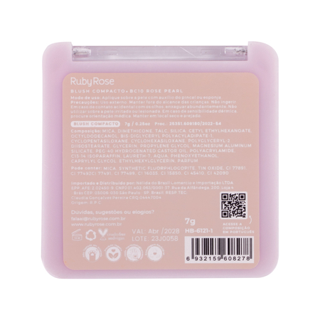 Blush Compacto Bc10 Rose Pearl Hb61211 Rubyrose